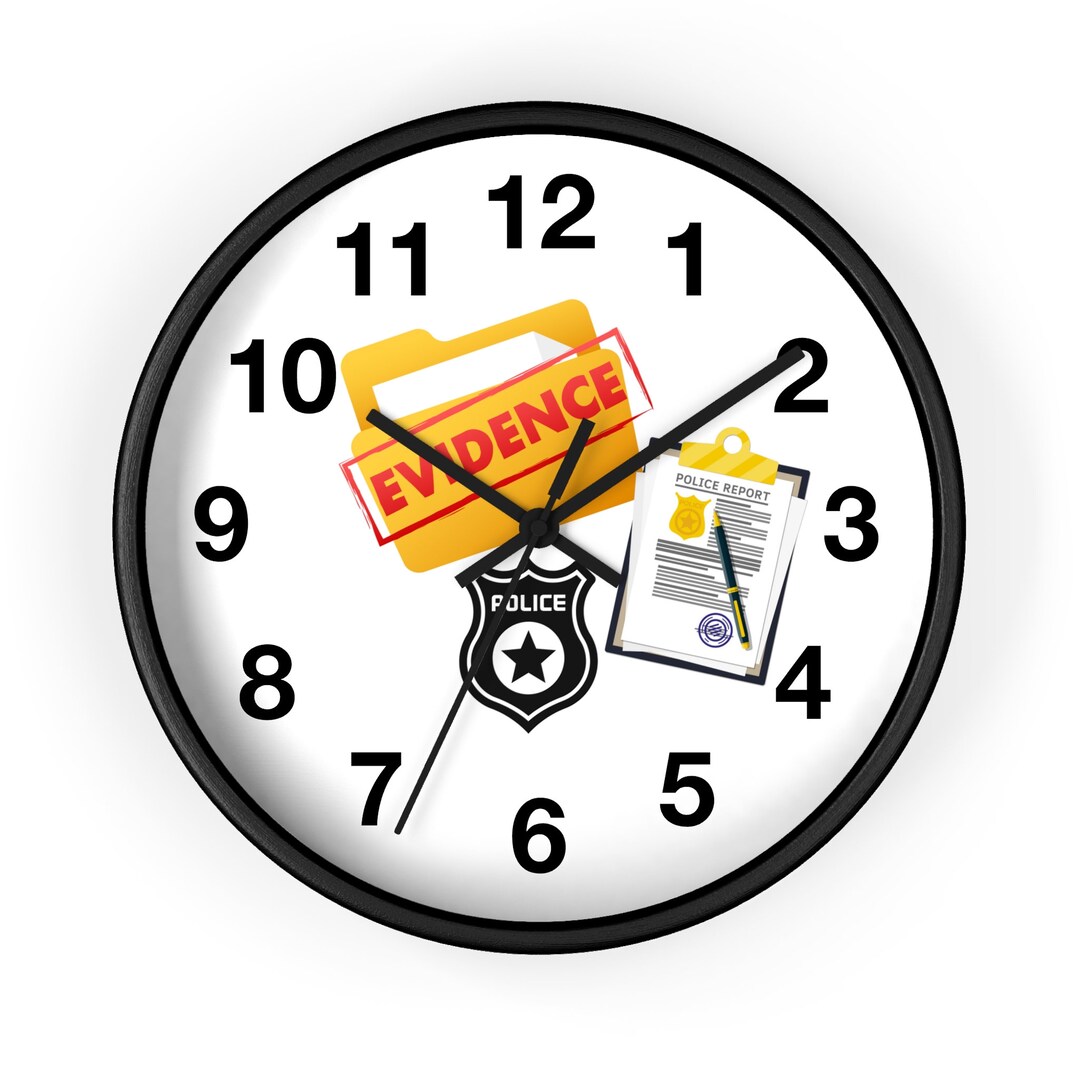 Print on Demand Police Records Police Reports Wall Clock Police ...