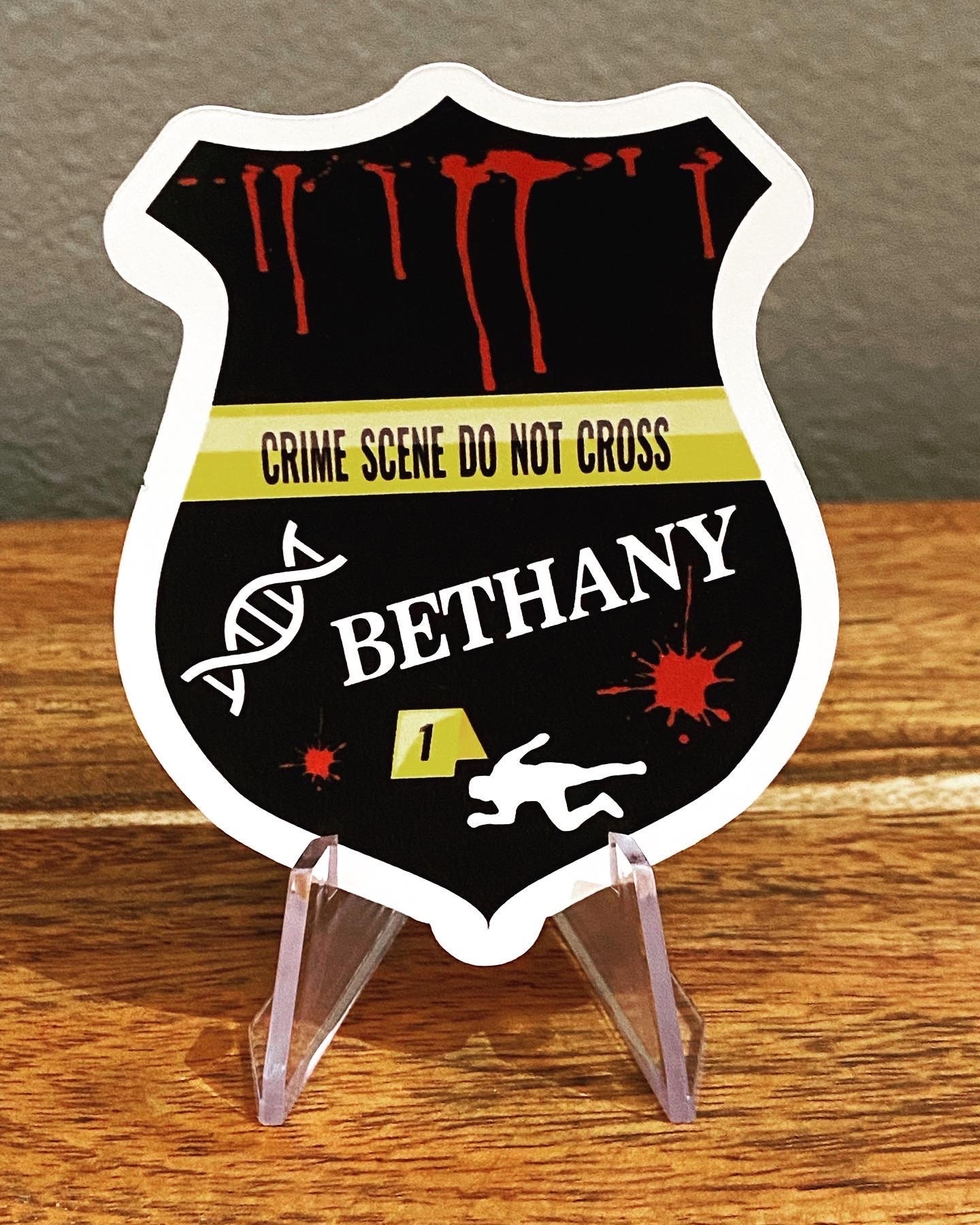 Personalized Crime Scene Shield Stickers Magnets Forensics CSI Gift - Etsy