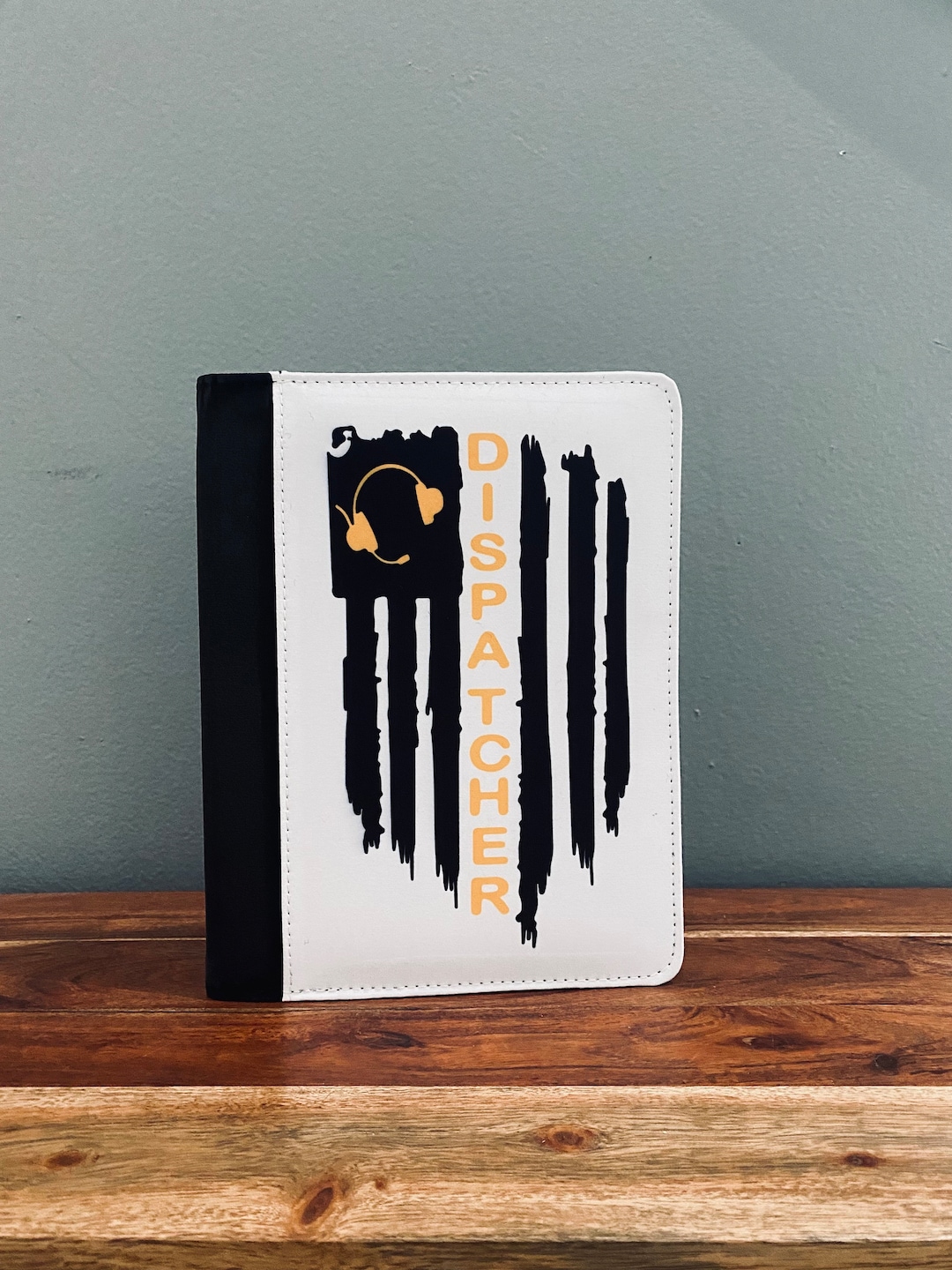 Police Dispatcher Thin Gold Line Thin Yellow Line Soft Cover Padfolio ...