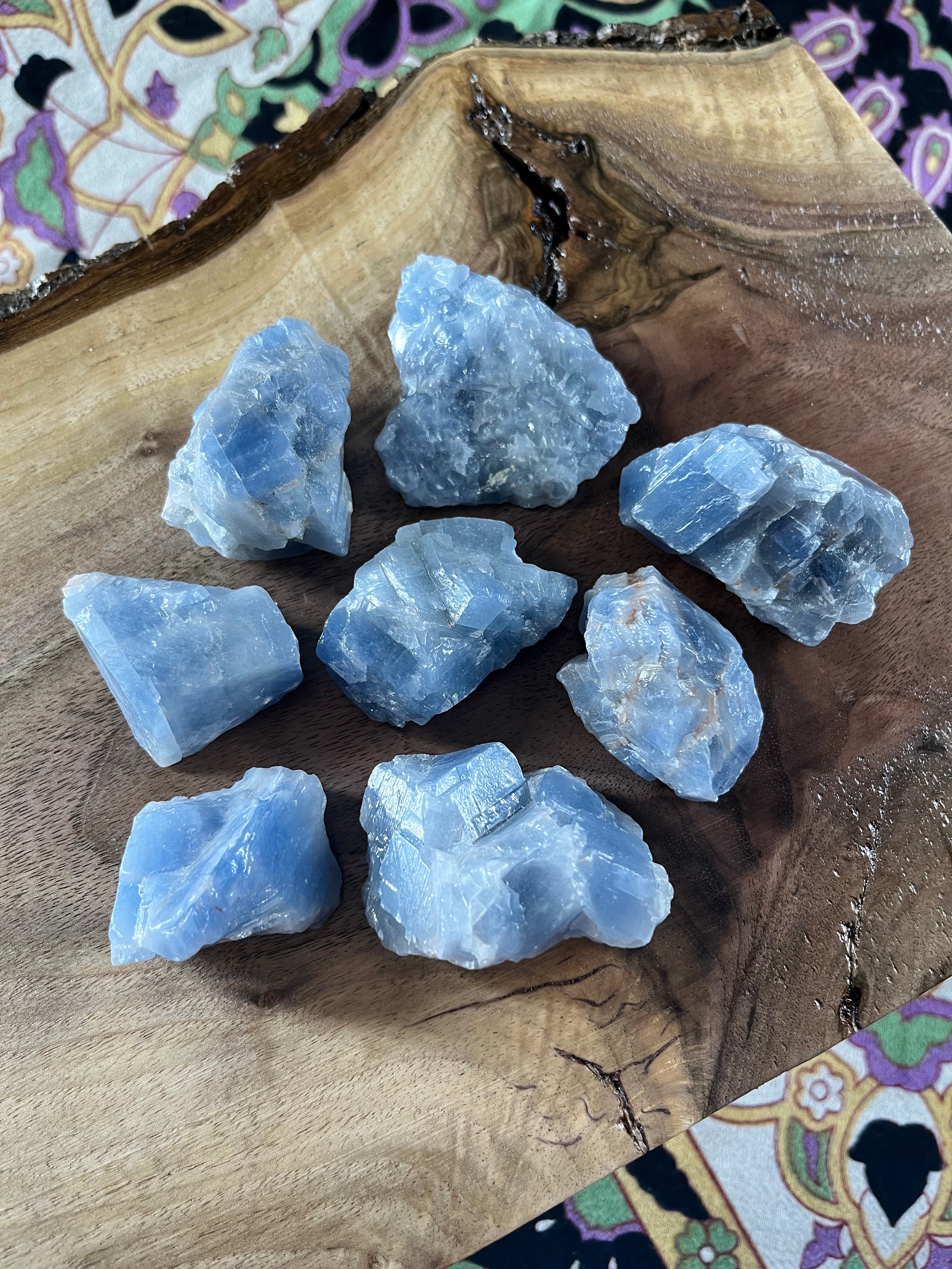 Blue Calcite Raw Natural Rough Healing Crystal Stone - Etsy