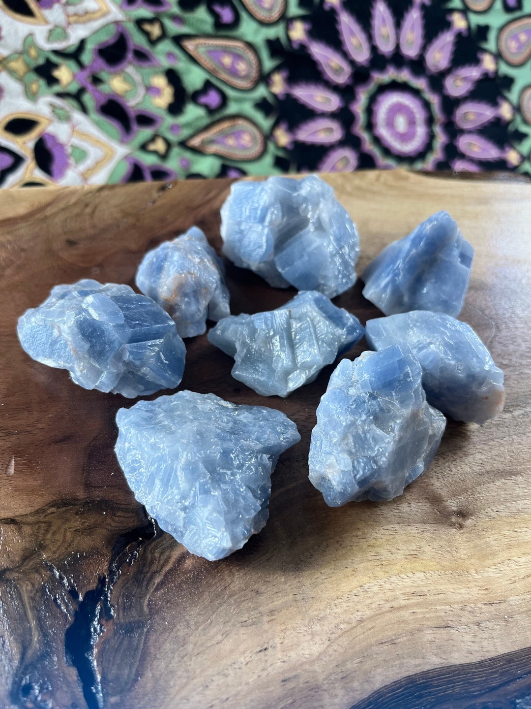 Blue Calcite Raw Natural Rough Healing Crystal Stone - Etsy