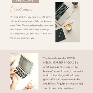 Social Media Client Welcome Pack - Etsy