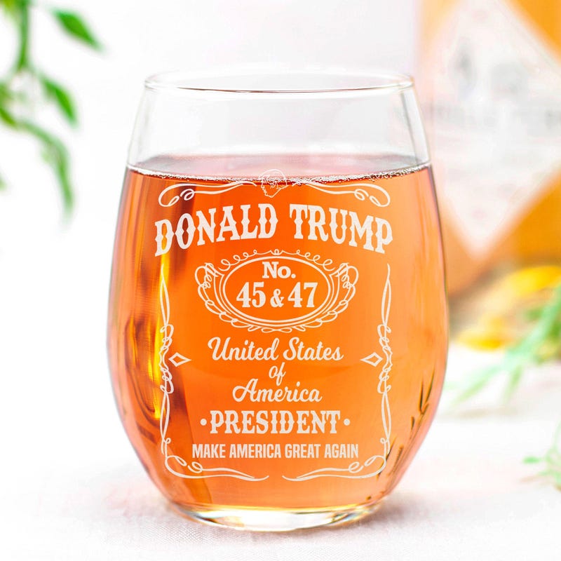 Trump Drinking Glass - Etsy
