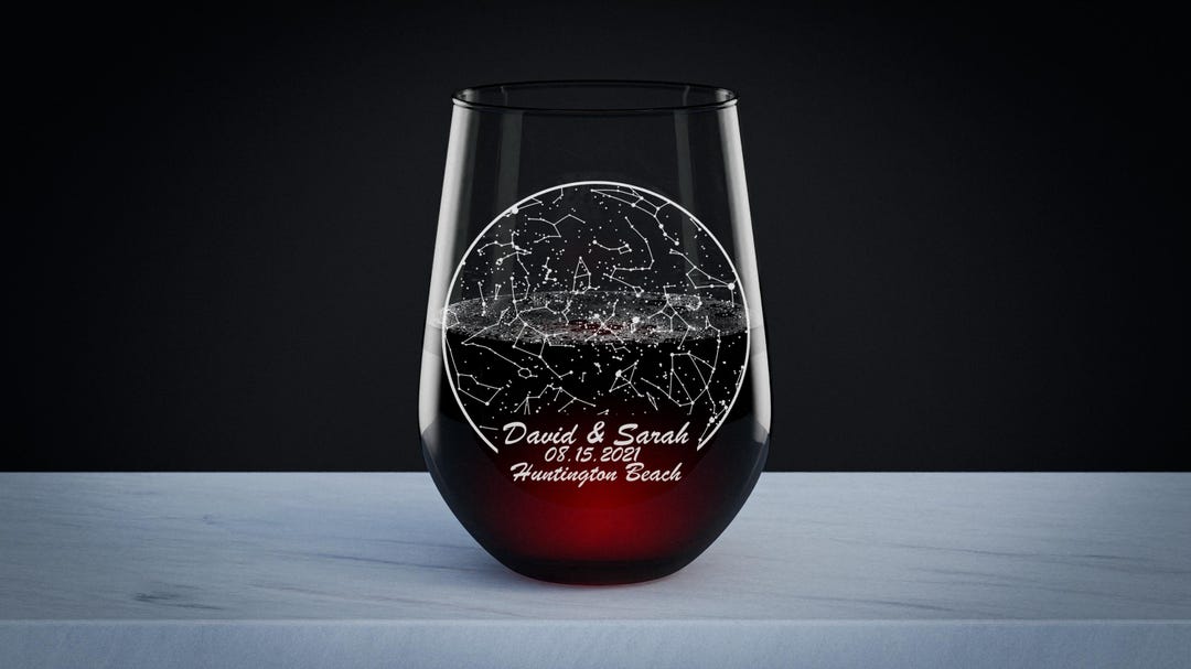 Personalized Star Map Wine Glass for Your Significant Other ...