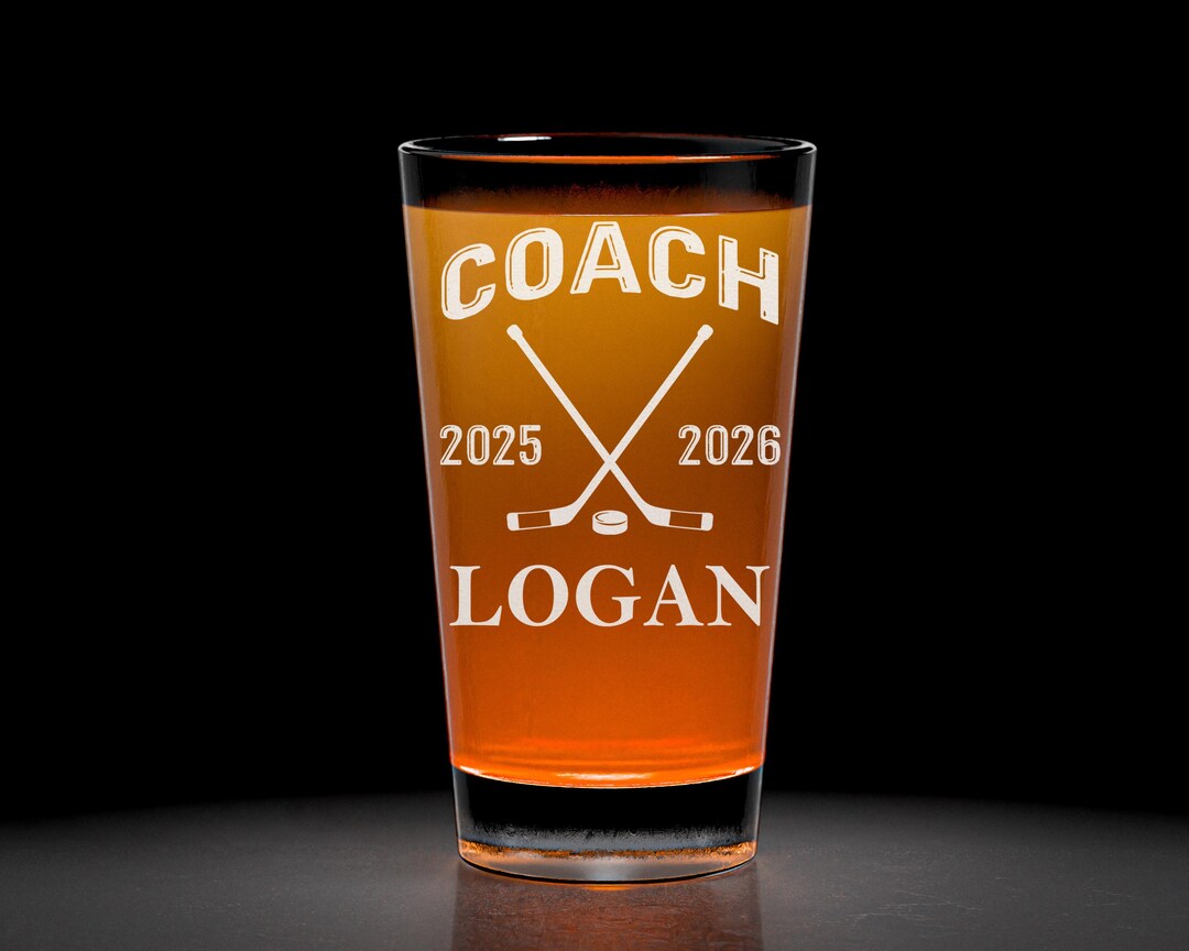 Custom Coach Beer Pint, Laser Engraved With Year and Name, Personalized ...