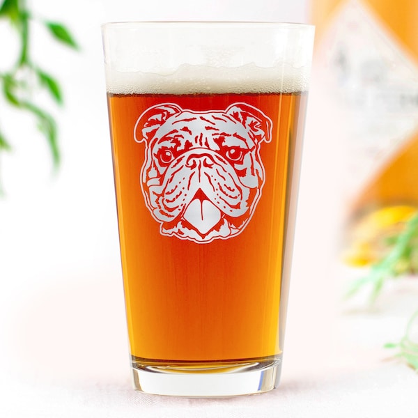Dog Pint Glass - Etsy
