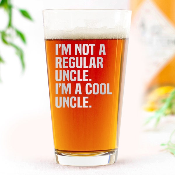 Cool Uncle Beer Glass - Etsy