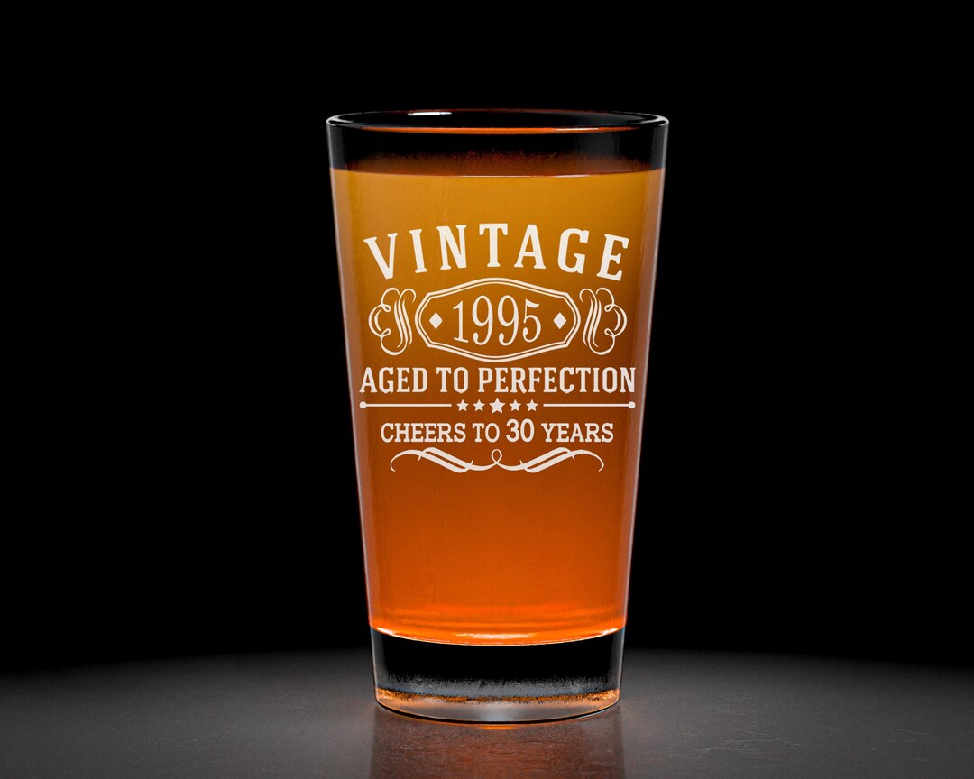 Personalized Beer Pint for Who Aged to Perfection, Laser Engraved ...