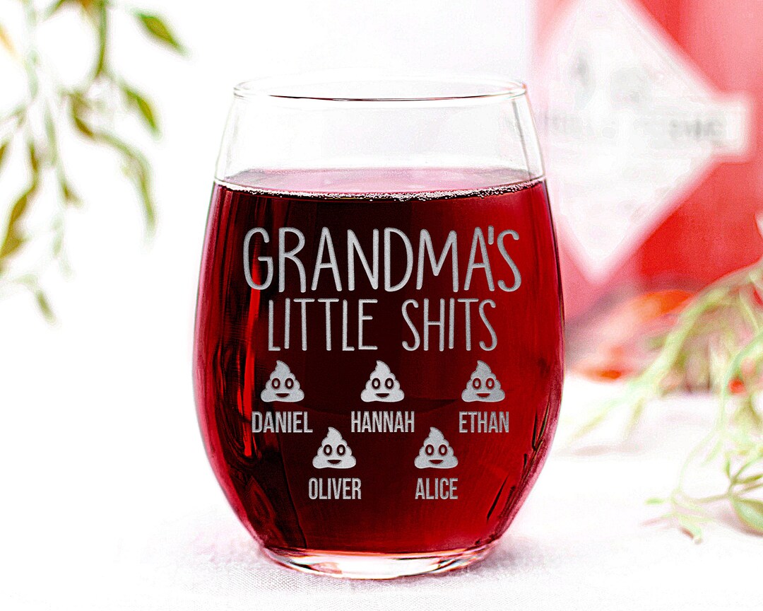 Custom Grandma's Mommy's Little Shits Poop Emoji, Personalized Funny ...