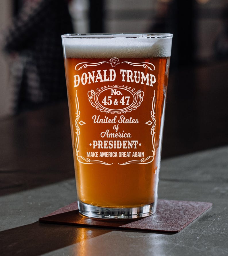 Donald Trump Presidency Design Laser Engraved Beer Pint, MAGA, Right ...