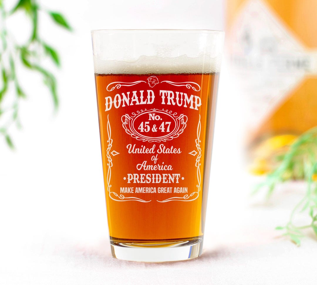 Donald Trump Presidency Design Laser Engraved Beer Pint, MAGA, Right ...