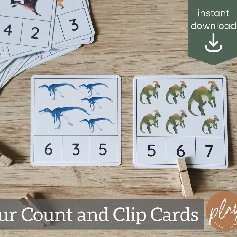 Count and Clip Cards - Etsy