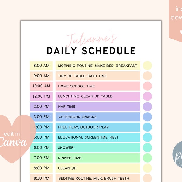 Kids Daily Routine - Etsy