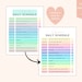 Rainbow Pastel Kids Daily Schedule Checklist Personalized Printable ...