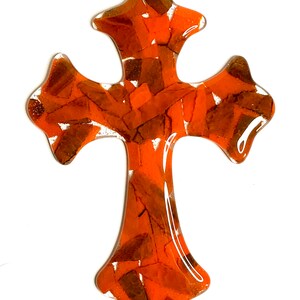 Fused Glass Large Wall Cross - Etsy