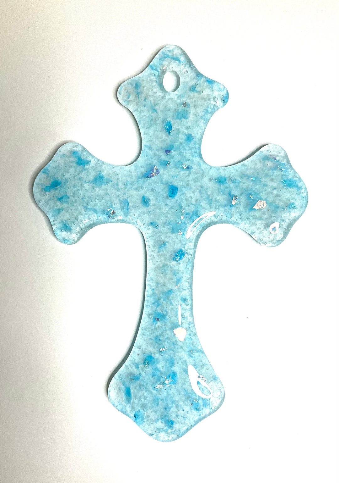 Fused Art Glass Wall Cross - Etsy