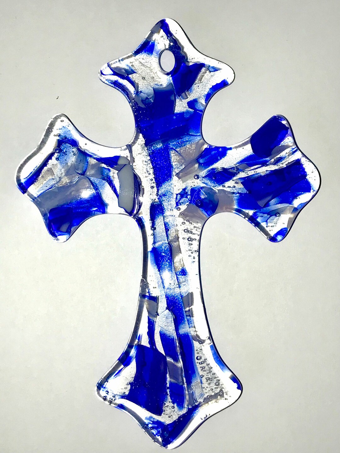 Fused Art Glass Wall Cross - Etsy