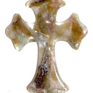 Fused Glass Large Wall Cross - Etsy