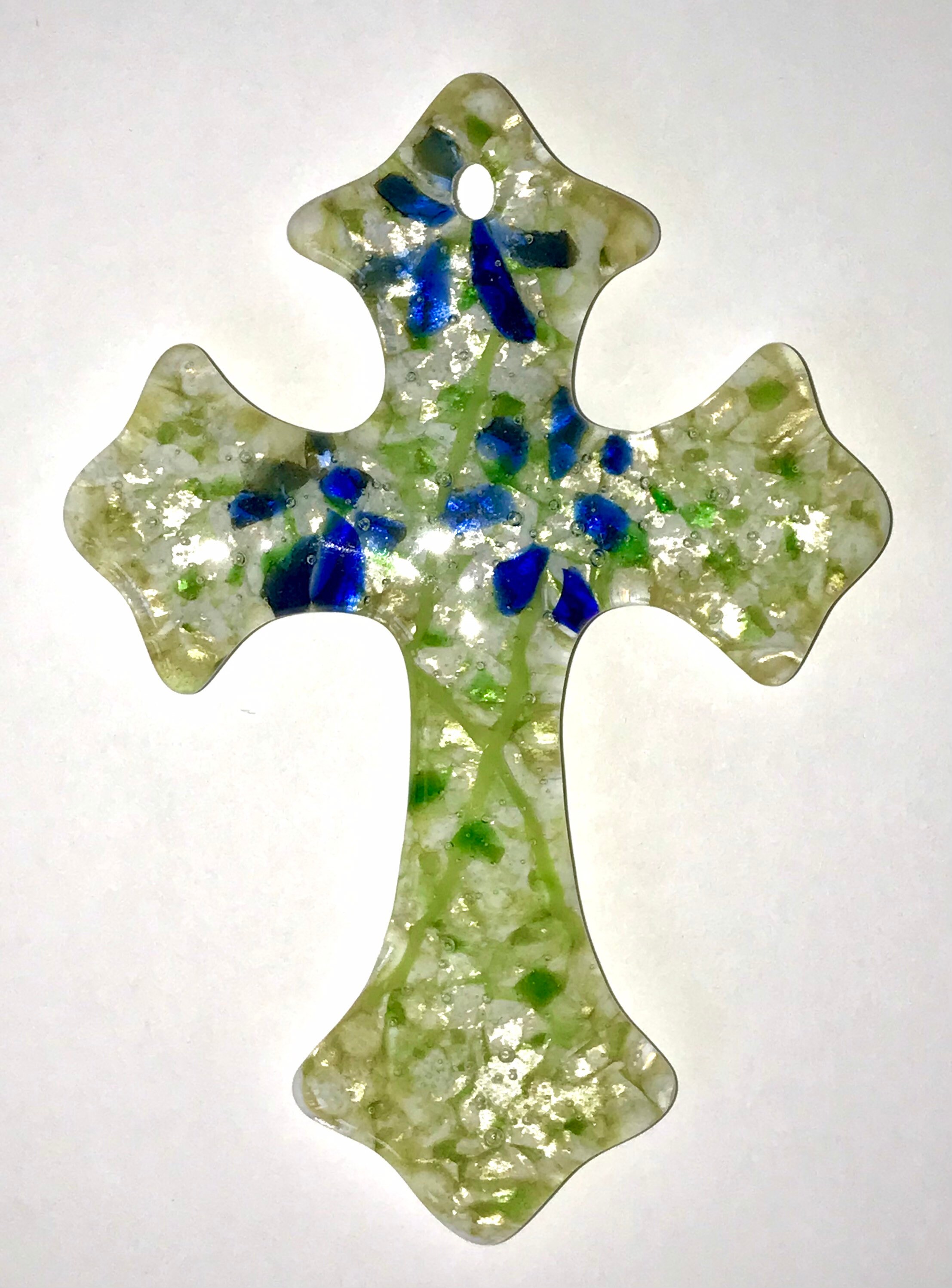 Fused Art Glass Wall Cross - Etsy