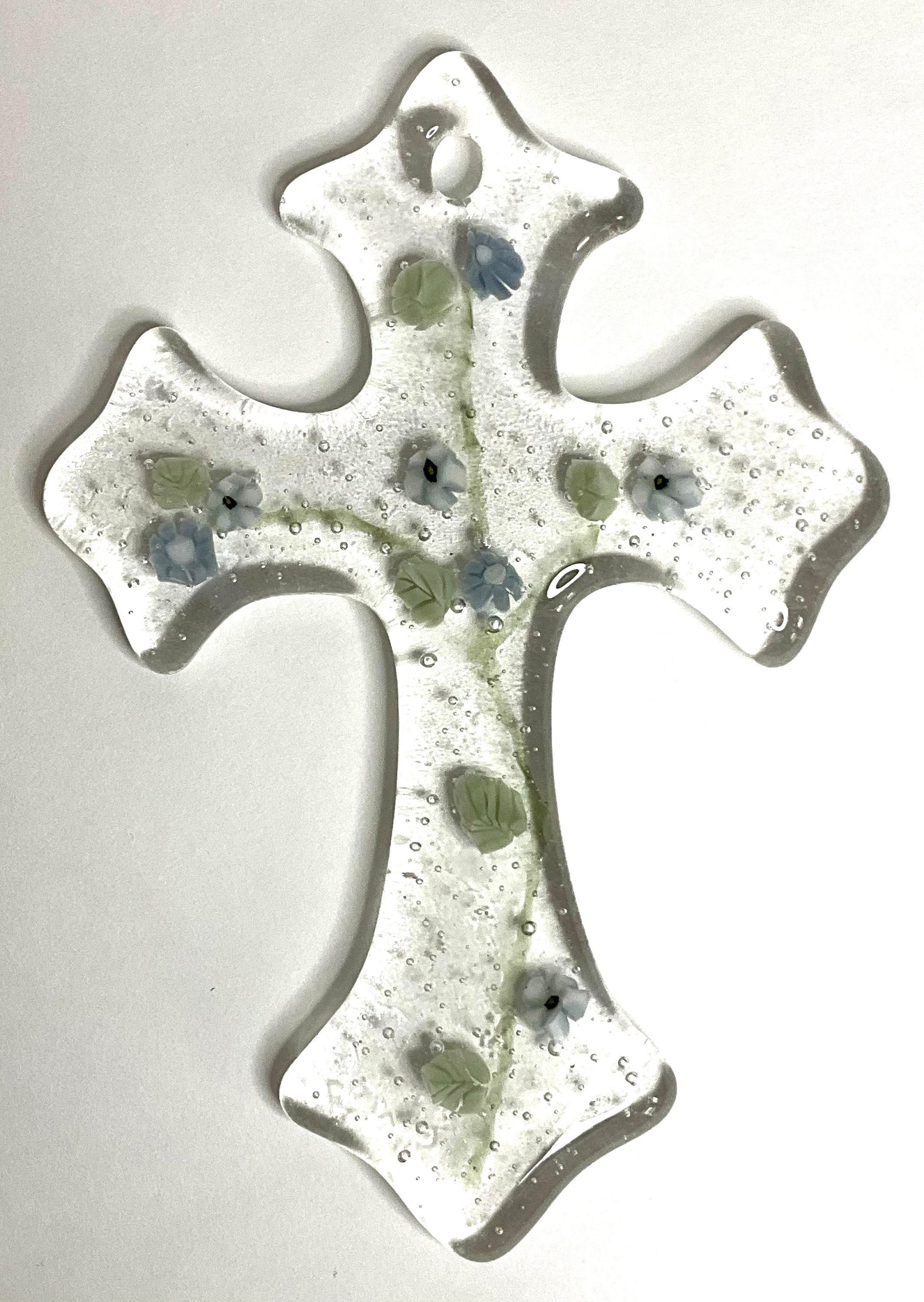 Fused Art Glass Wall Cross - Etsy