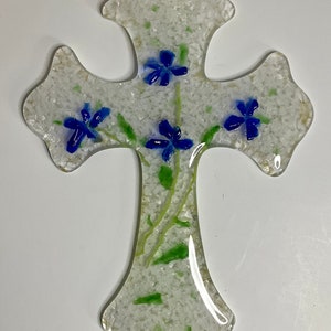 Fused Glass Large Wall Cross - Etsy