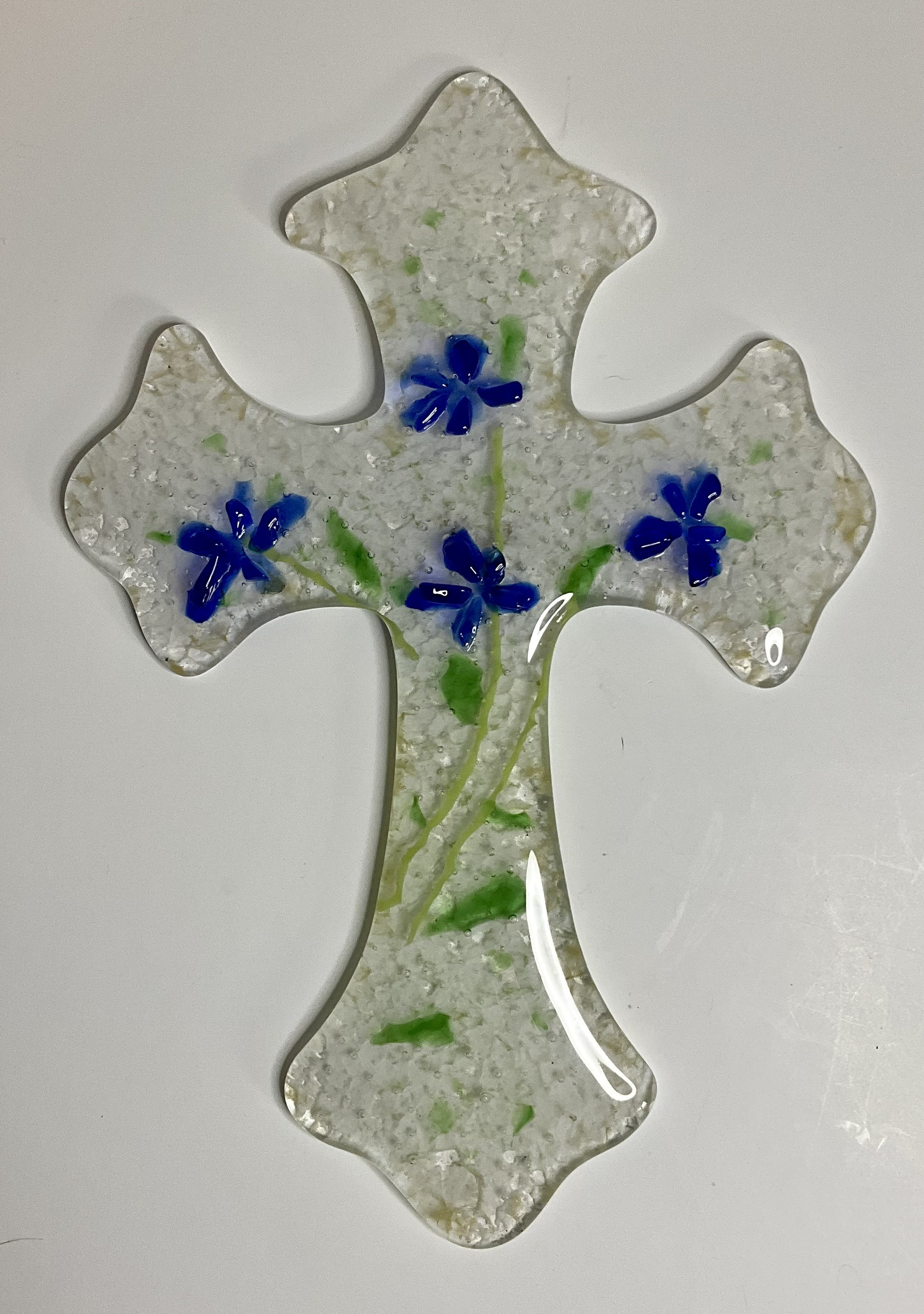 Fused Glass Large Wall Cross - Etsy