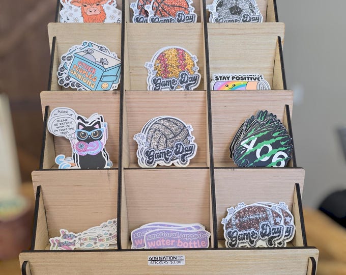 36 Slot Retail Sticker Display Customized Personalized Display Fair ...