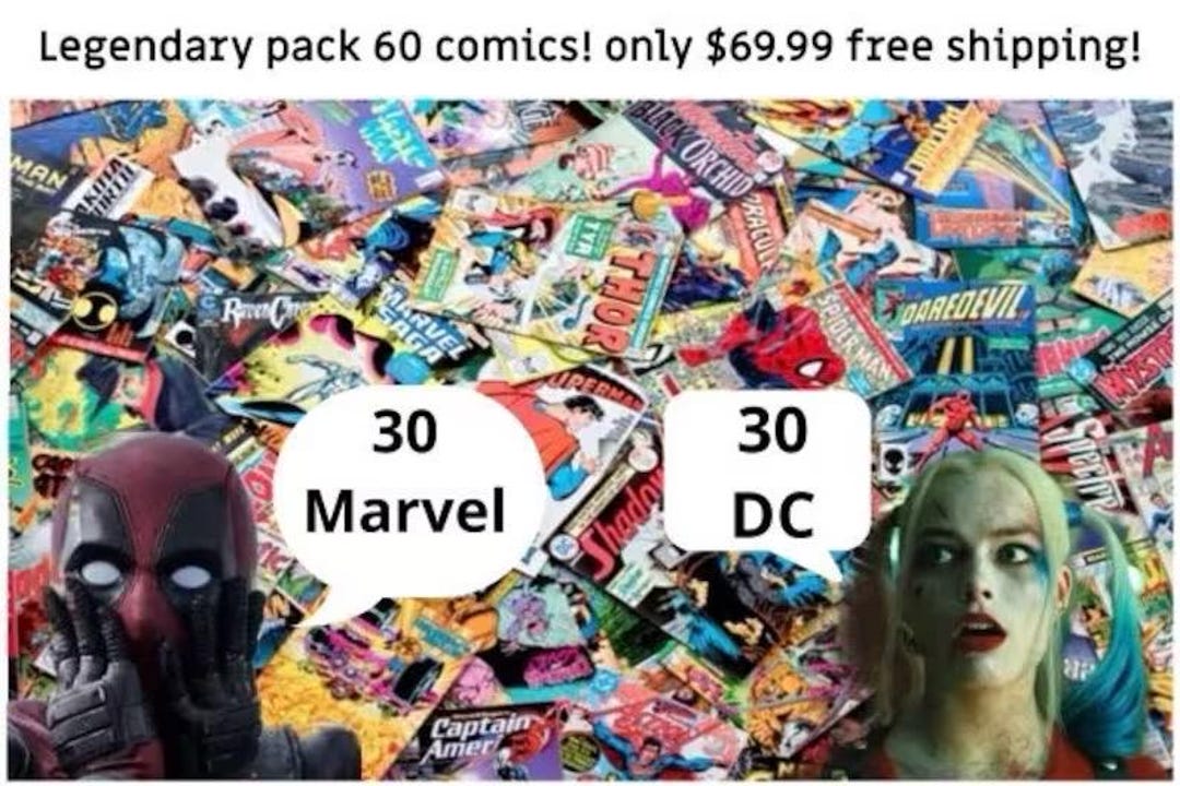 Comic Book Mystery Box 60 Ct - Etsy