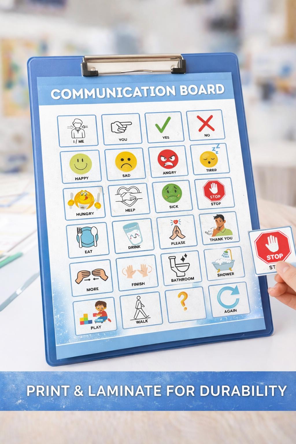 Autism Communication Board Printable | AAC Visual Support | Speech ...