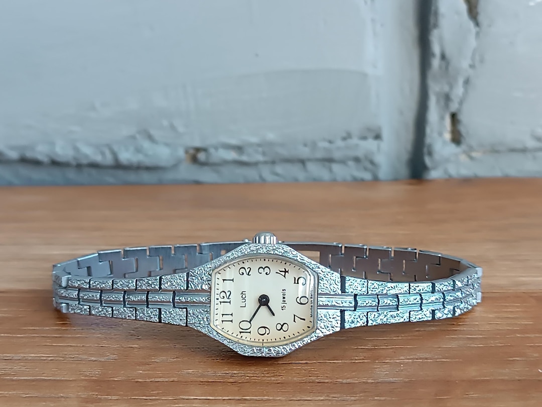 Silver Vintage Watch for Women. Mechanical Wristwatch "luch". This ...