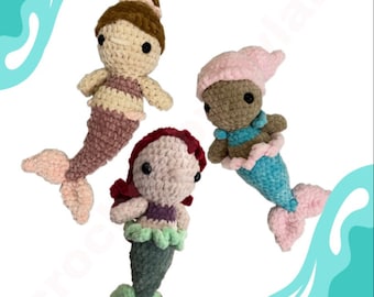 Crochet Mermaid Pattern, Amigurumi Mermaid, Ocean Crochet Pattern ...