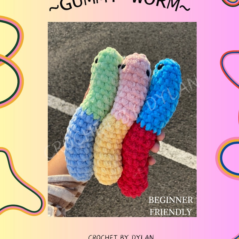 Crochet Worm - Etsy UK