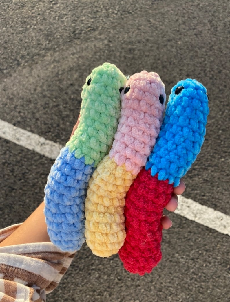 Crochet Gummy Worm Pattern - Etsy