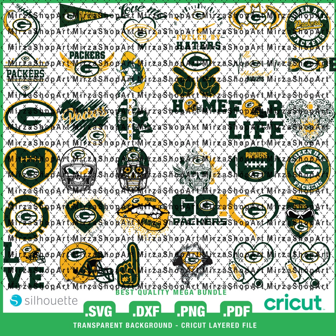 Best Bundle 35 Packers SVG Green SVG Bay SVG Best Layered - Etsy