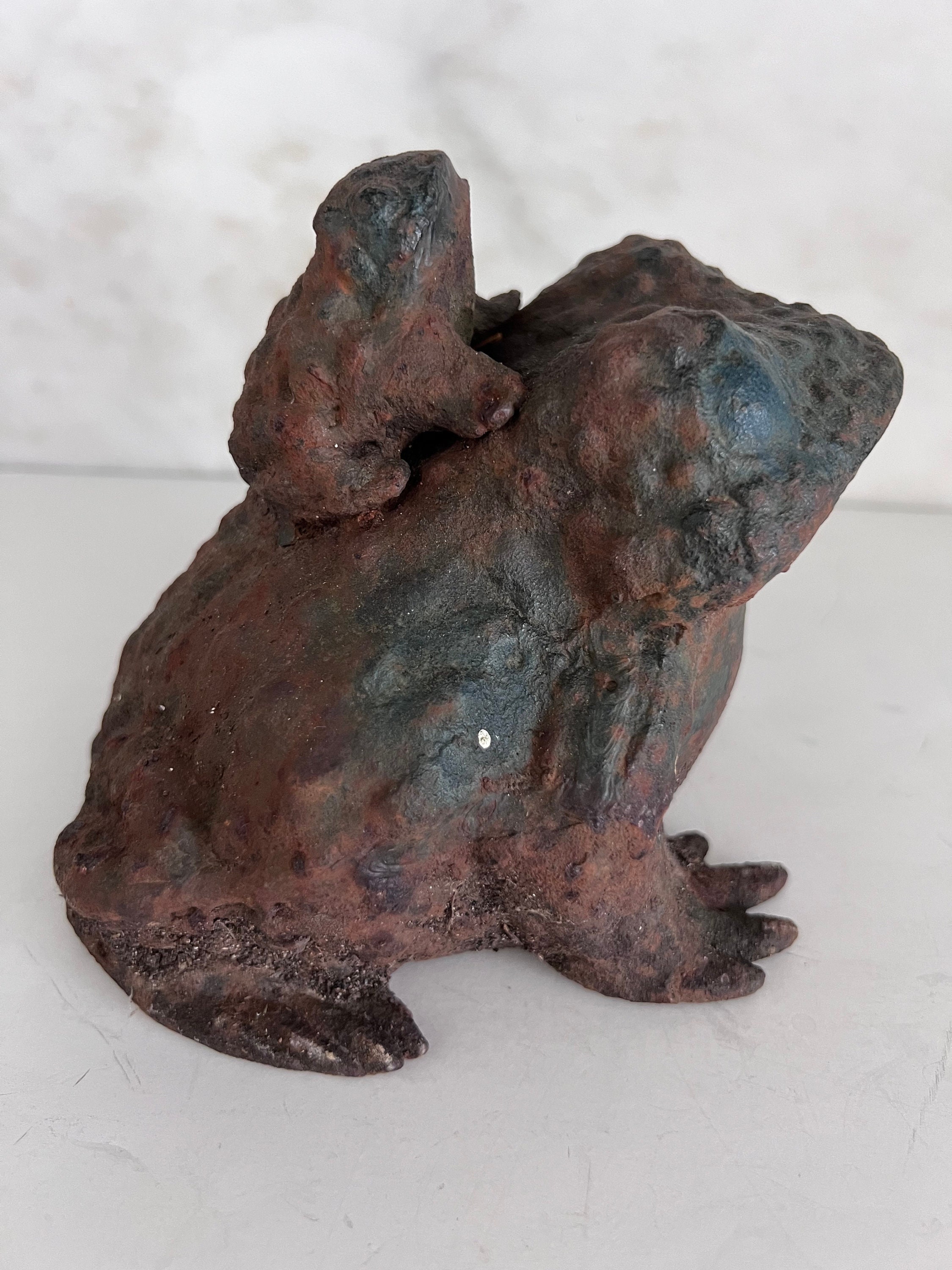 Vintage Cast Iron Frog With a Baby Frog on Its Back, Made in Japan - Etsy