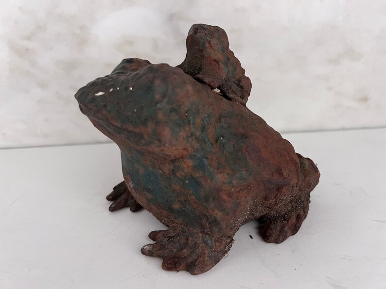 Vintage Cast Iron Frog With a Baby Frog on Its Back, Made in Japan - Etsy