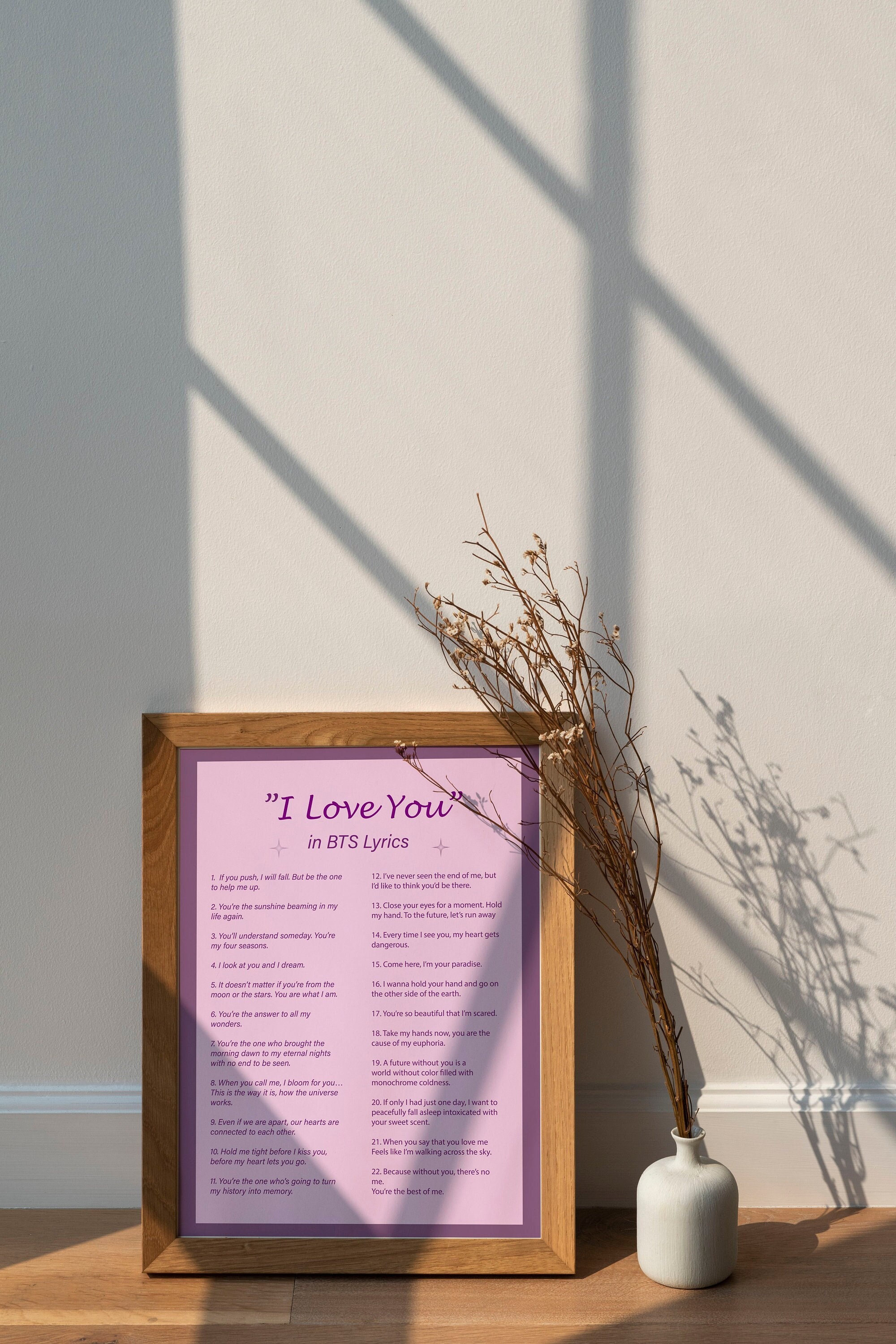 Cartel de BTS, Impresión de BTS, Descarga digital, Letras de BTS - Etsy ...