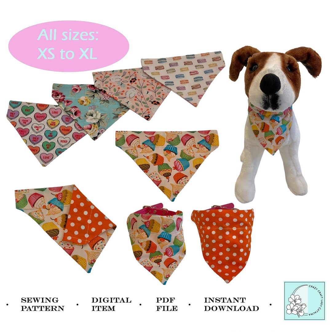 Pet Bandana Sewing Pattern - Digital Download - PDF Sewing Patterns ...