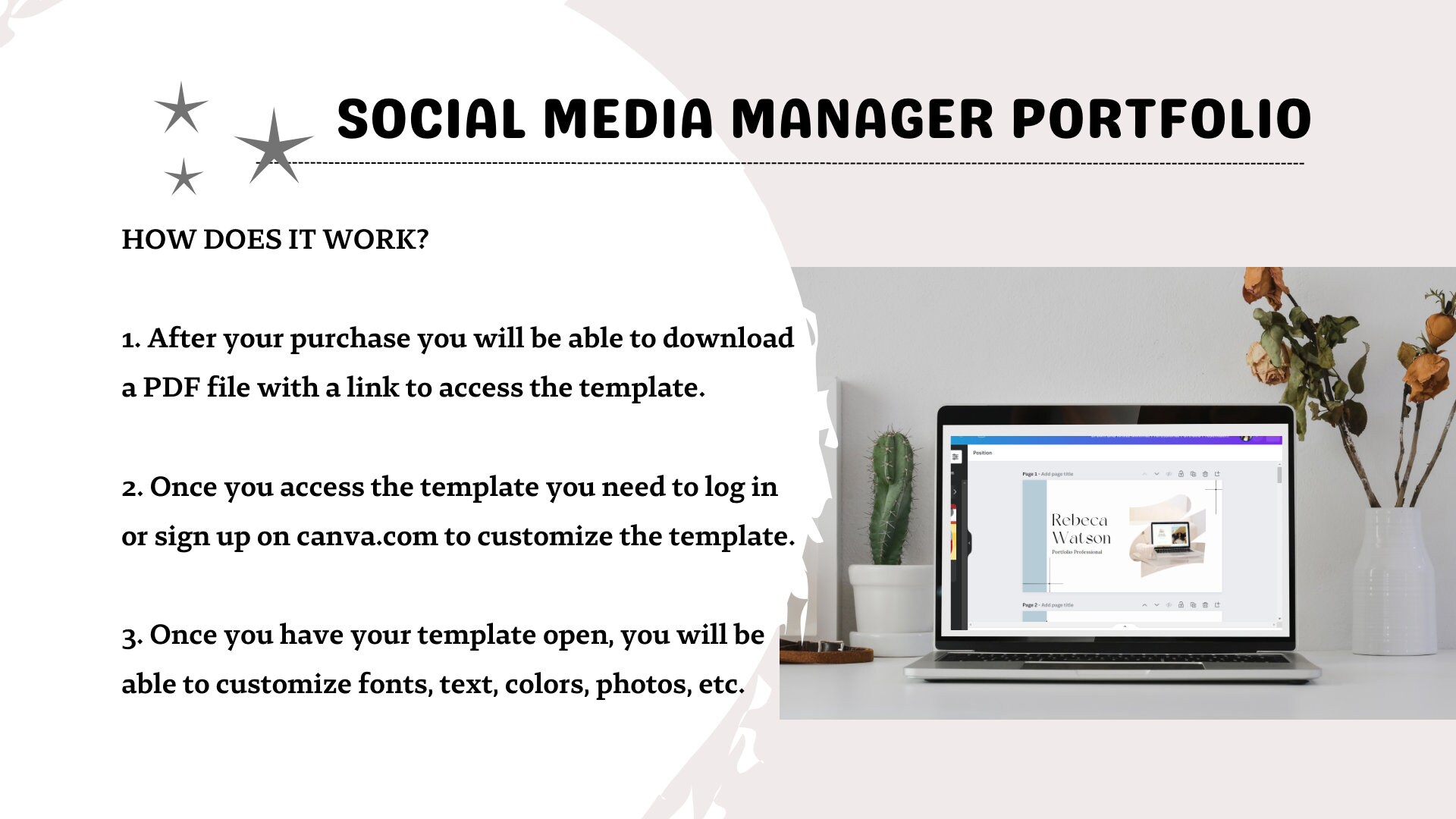 Social Media Manager Portfolio Template I Social Media Content Creators ...