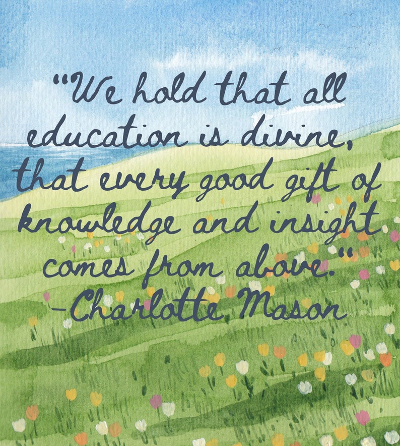 Charlotte Mason Quote Printable Poster - Etsy