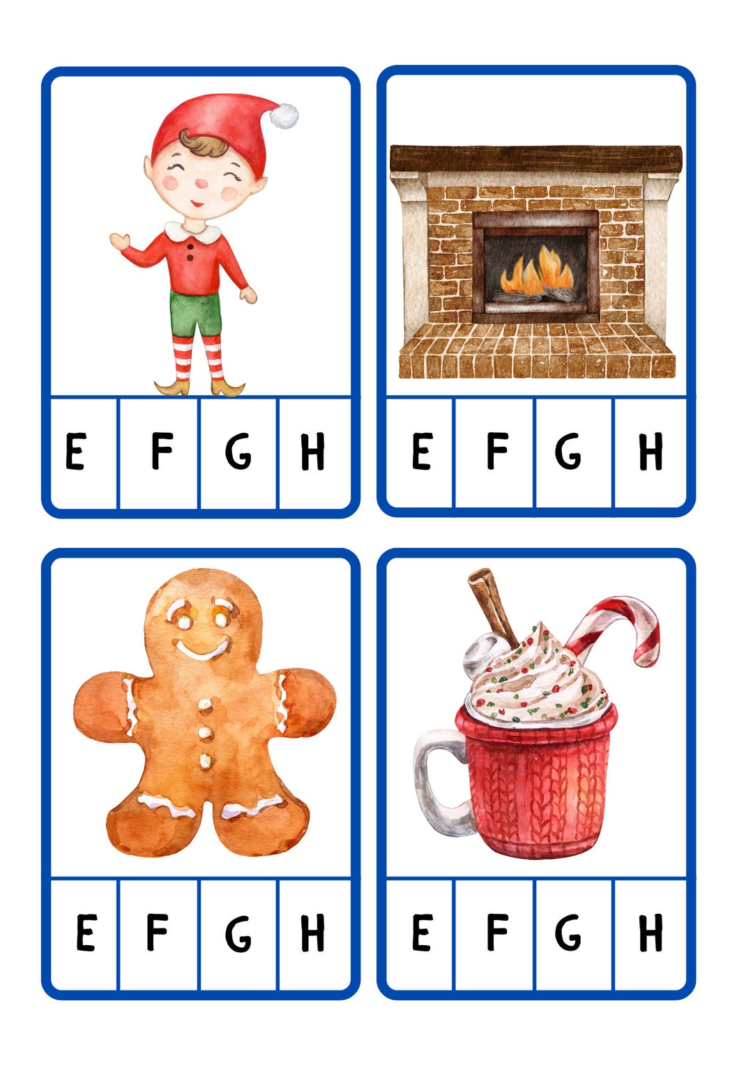 Winter Alphabet Practice Cards - Etsy