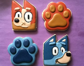Bluey Cookie | Etsy