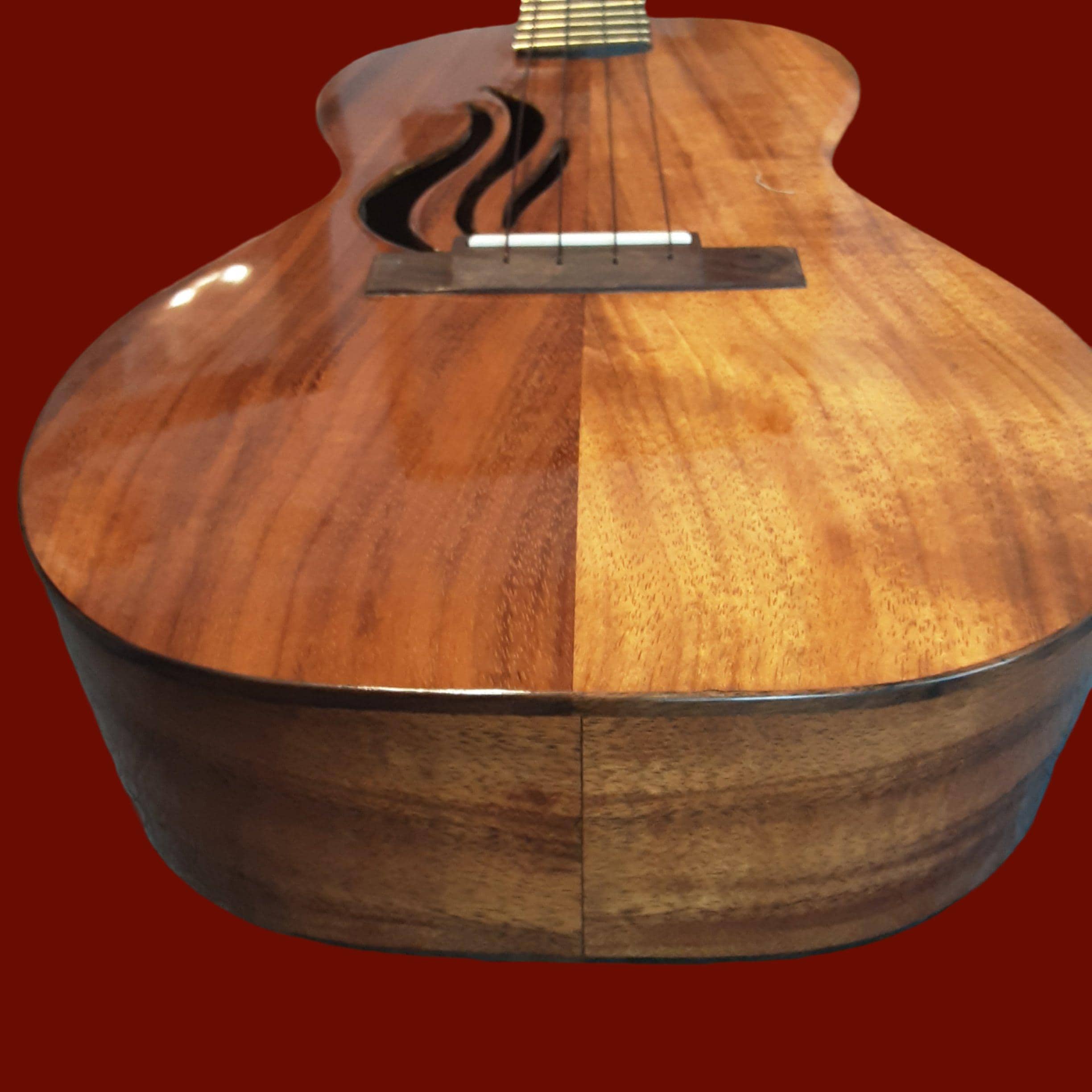 Solid Koa Super Tenor tenor Scale With Baritone Size Body Ukulele SCJ ...