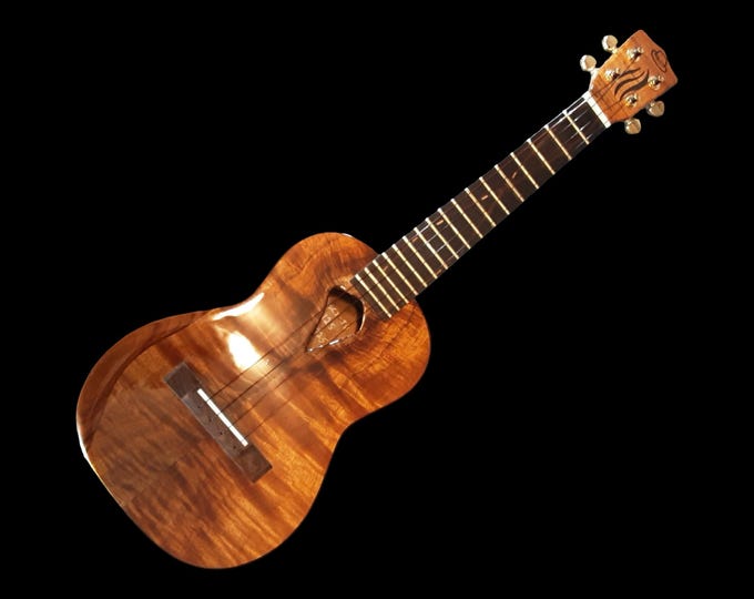 Live Edge Koa Tenor Ukulele: French Polish, Rosewood Accents - Etsy