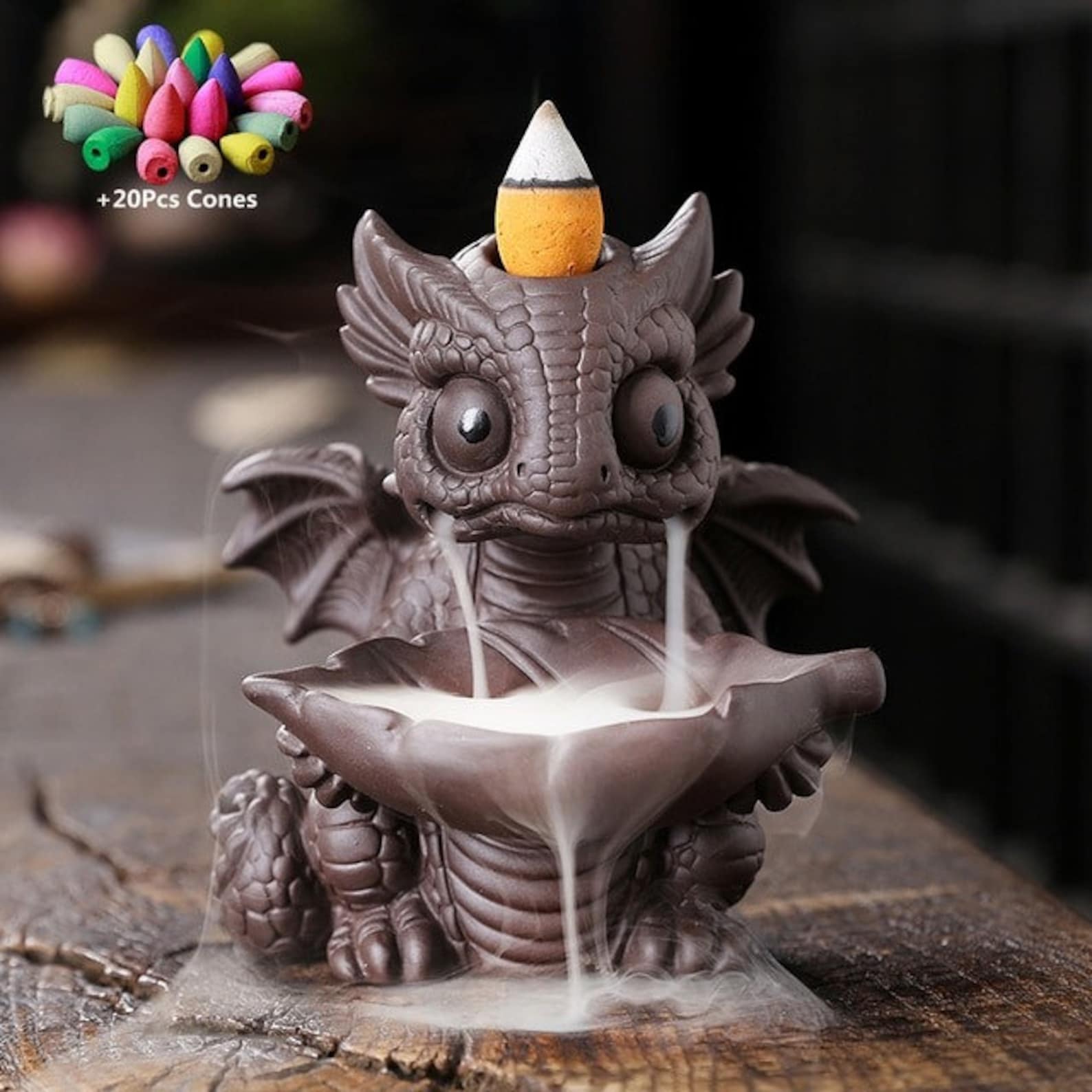Cute Dragon Handicrafts Waterfall Backflow Incense Burner - Etsy