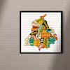 Majha Doaba Malwa Map Poster Digital Download Punjab Sikh Art Home ...