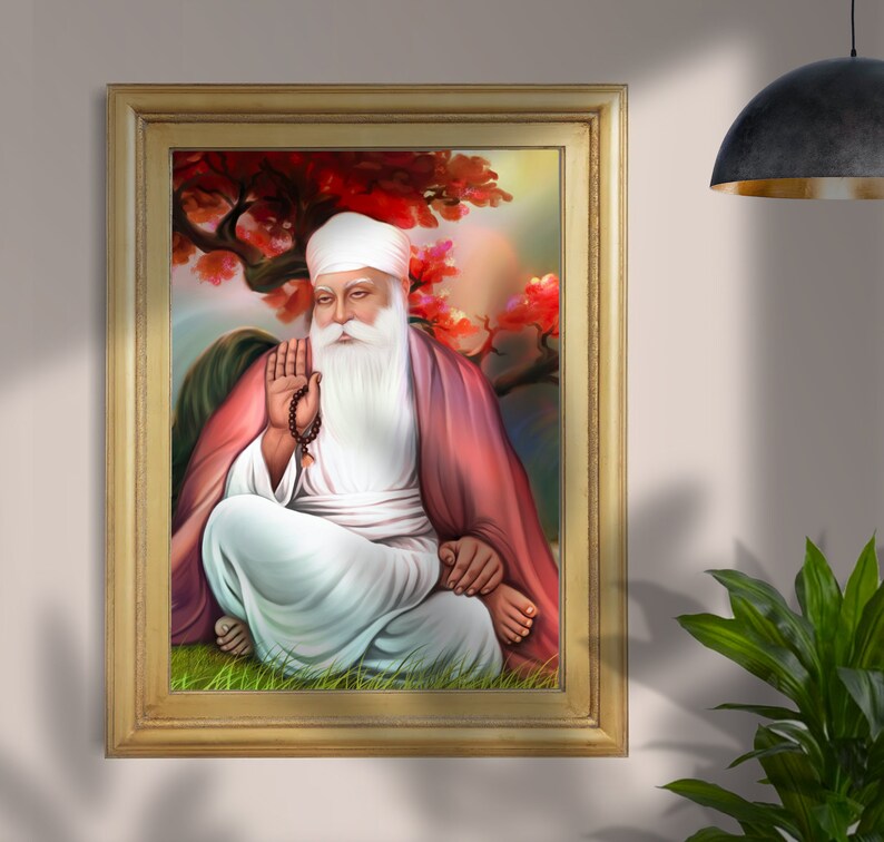 Guru Nanak Dev Ji Art Print: Sikh Prayer, Ek Onkaar (digital Download ...