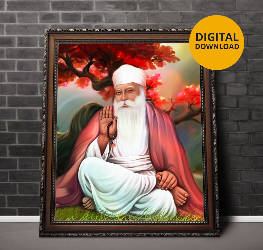 Guru Nanak Dev Ji Art Print: Sikh Prayer, Ek Onkaar (digital Download ...