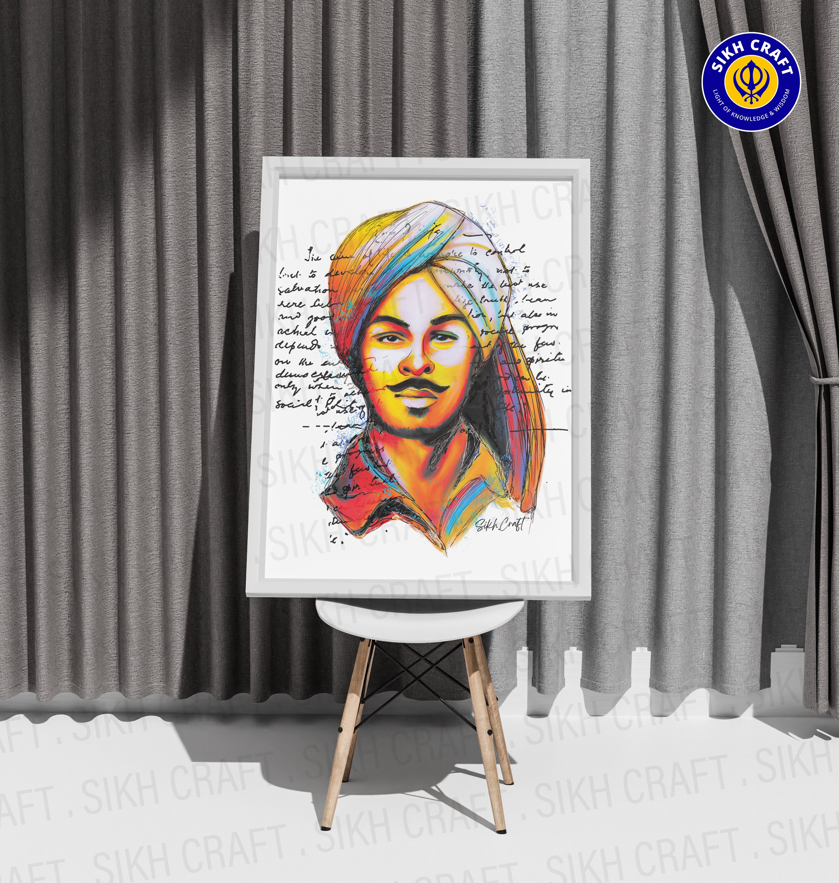 Bhagat Singh Poster | Azaad | Digital Download | Punjab | Sikh Art Home ...