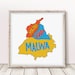 Majha Doaba Malwa Map Poster | Digital Download | Punjab | Sikh Art ...